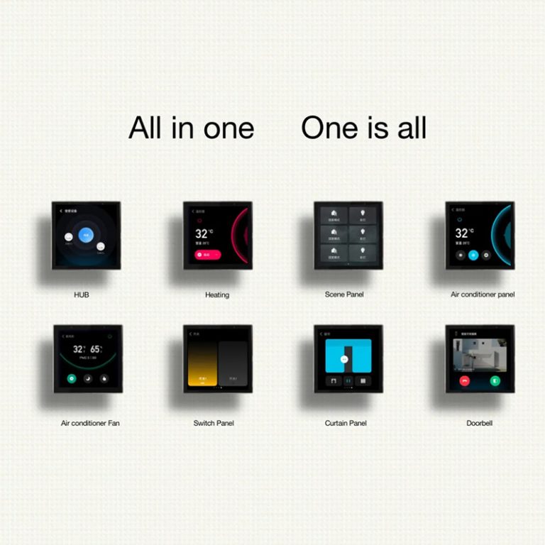 Smart home system 4-inch WiFi multi-function central control panel ...