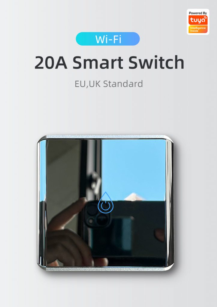 30A/4400W Smart Switch 1gang Wi-Fi N+Lline EU/UK 220v smart switch ...