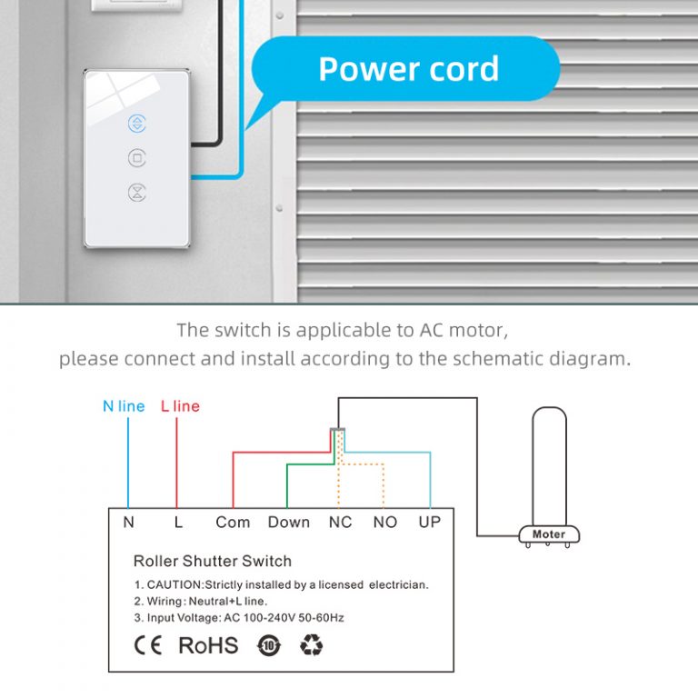 Smart Roller Shutter Switch Wi Fi N L Line Us Smart Light Switch Google
